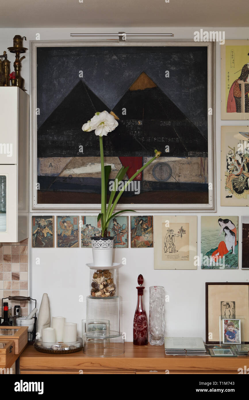 Still Life with Flower and frame Stock Photo - Alamy