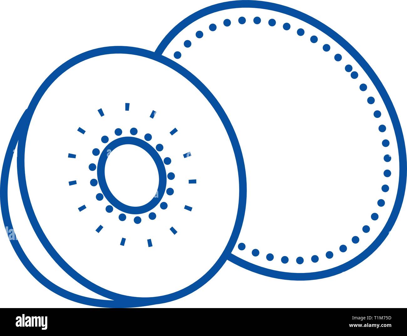 Kiwi line icon concept. Kiwi flat vector symbol, sign, outline ...