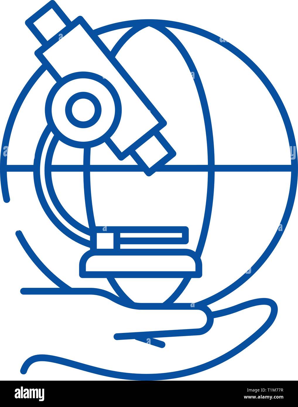 Laboratory research line icon concept. Laboratory research flat vector ...