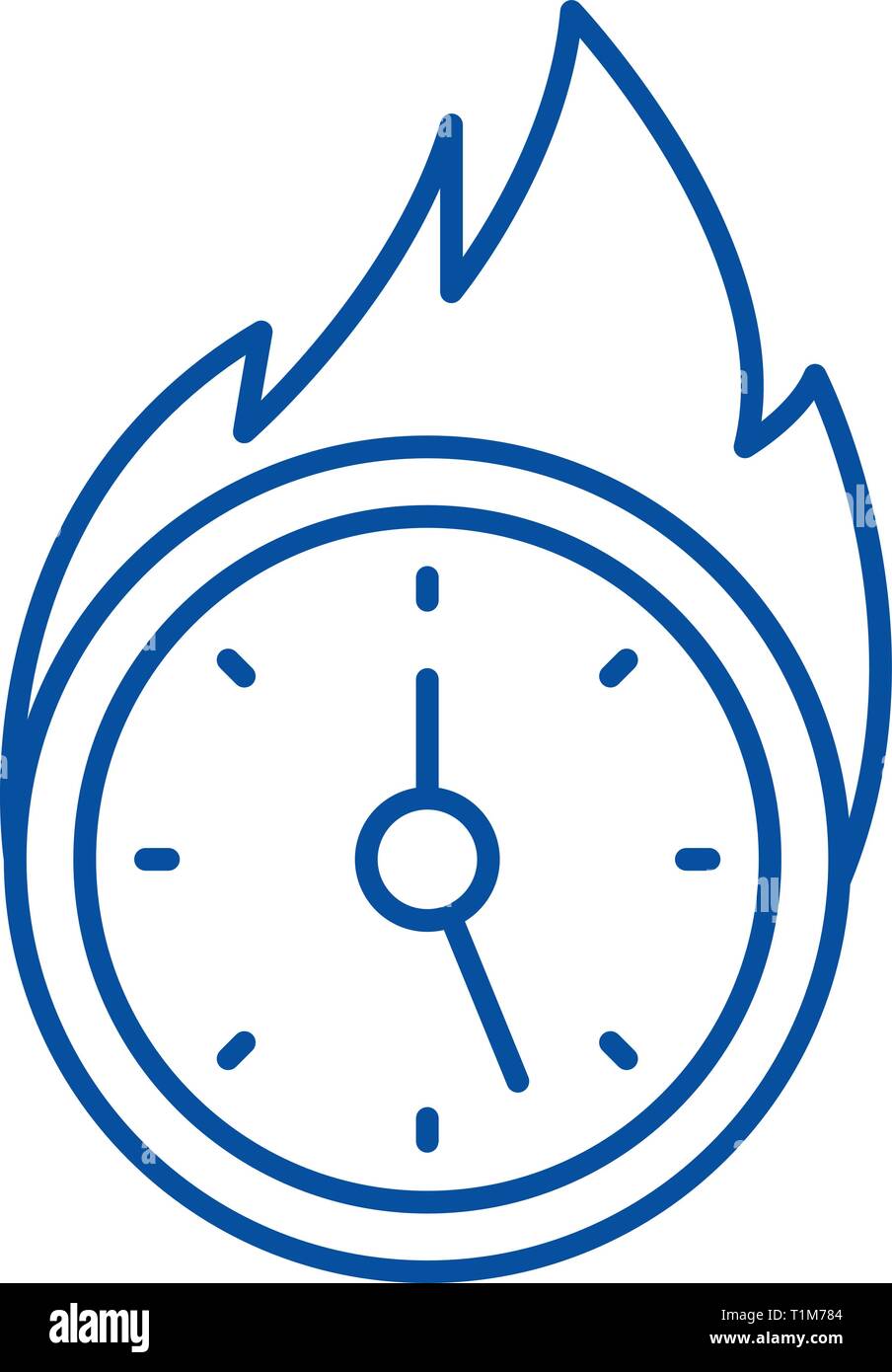 Lack of time line icon concept. Lack of time flat vector symbol, sign ...