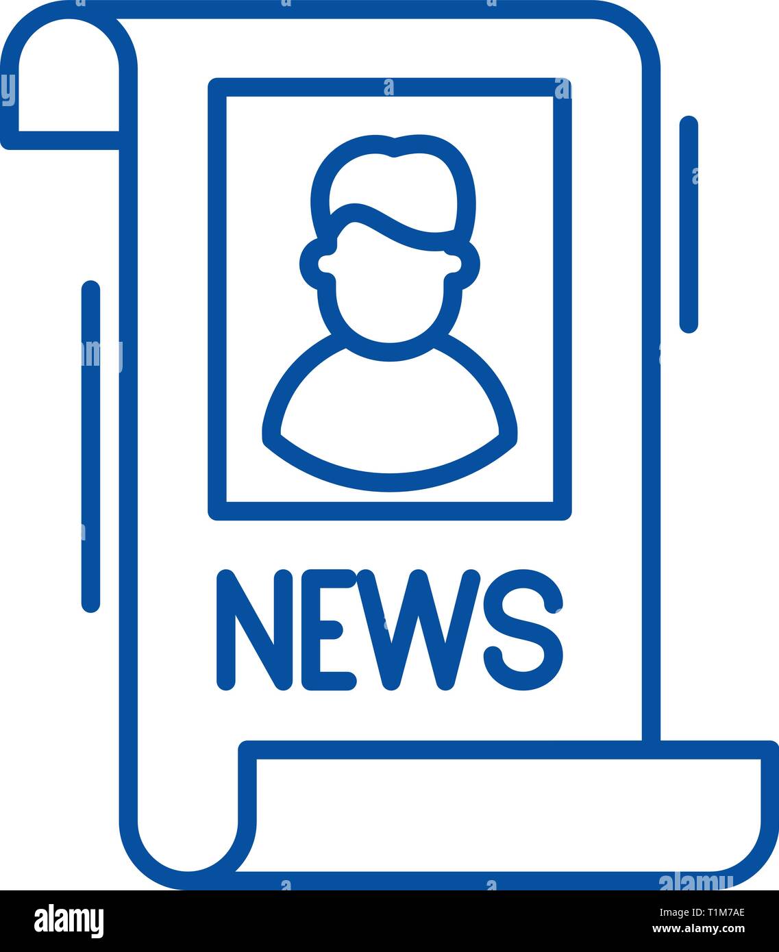 Latest news line icon concept. Latest news flat vector symbol, sign ...