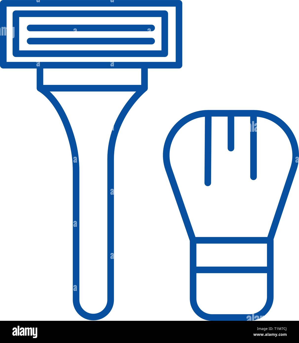 Lazor machine for shaving line icon concept. Lazor machine for shaving ...