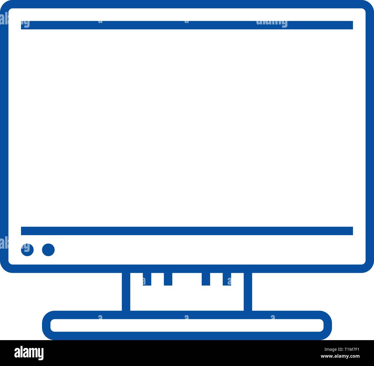Led tv line icon concept. Led tv flat vector symbol, sign, outline ...