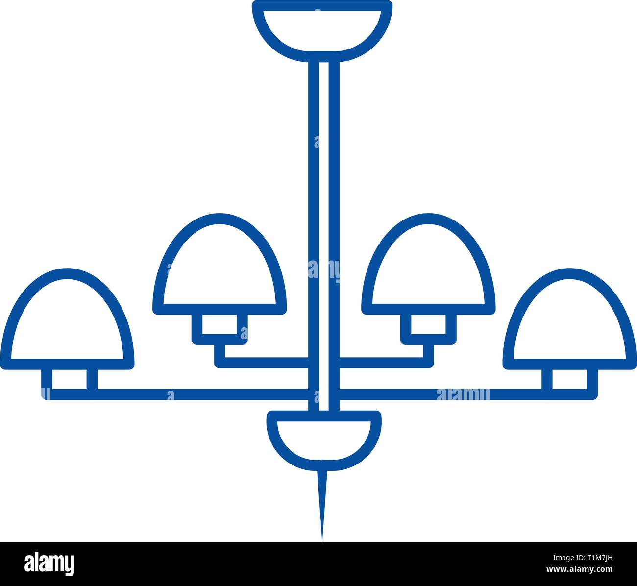 Light lamp, ceiling bra line icon concept. Light lamp, ceiling bra flat ...