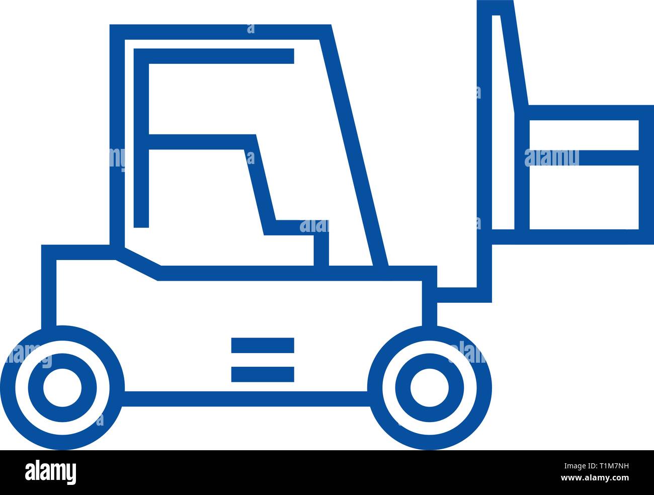 Loader sign line icon concept. Loader sign flat vector symbol, sign ...