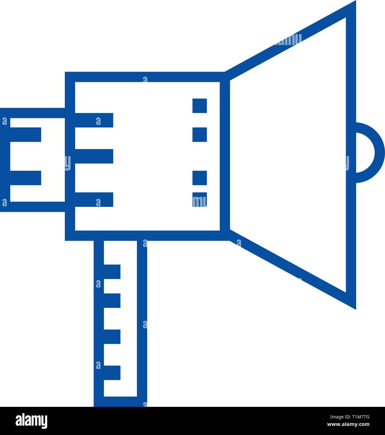 Loudspeaker illustration line icon concept. Loudspeaker illustration ...