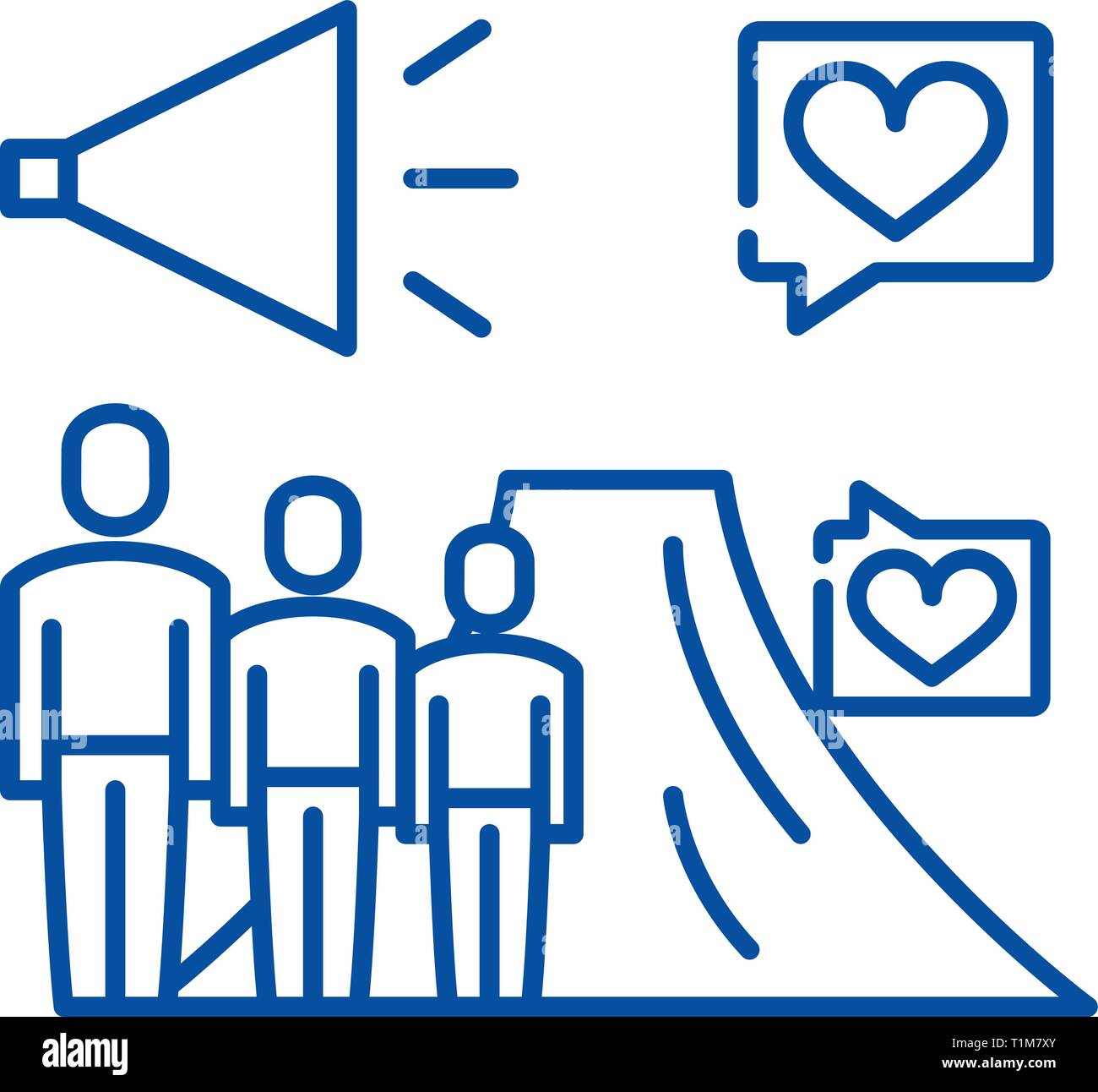 Ltv line icon concept. Ltv flat vector symbol, sign, outline ...