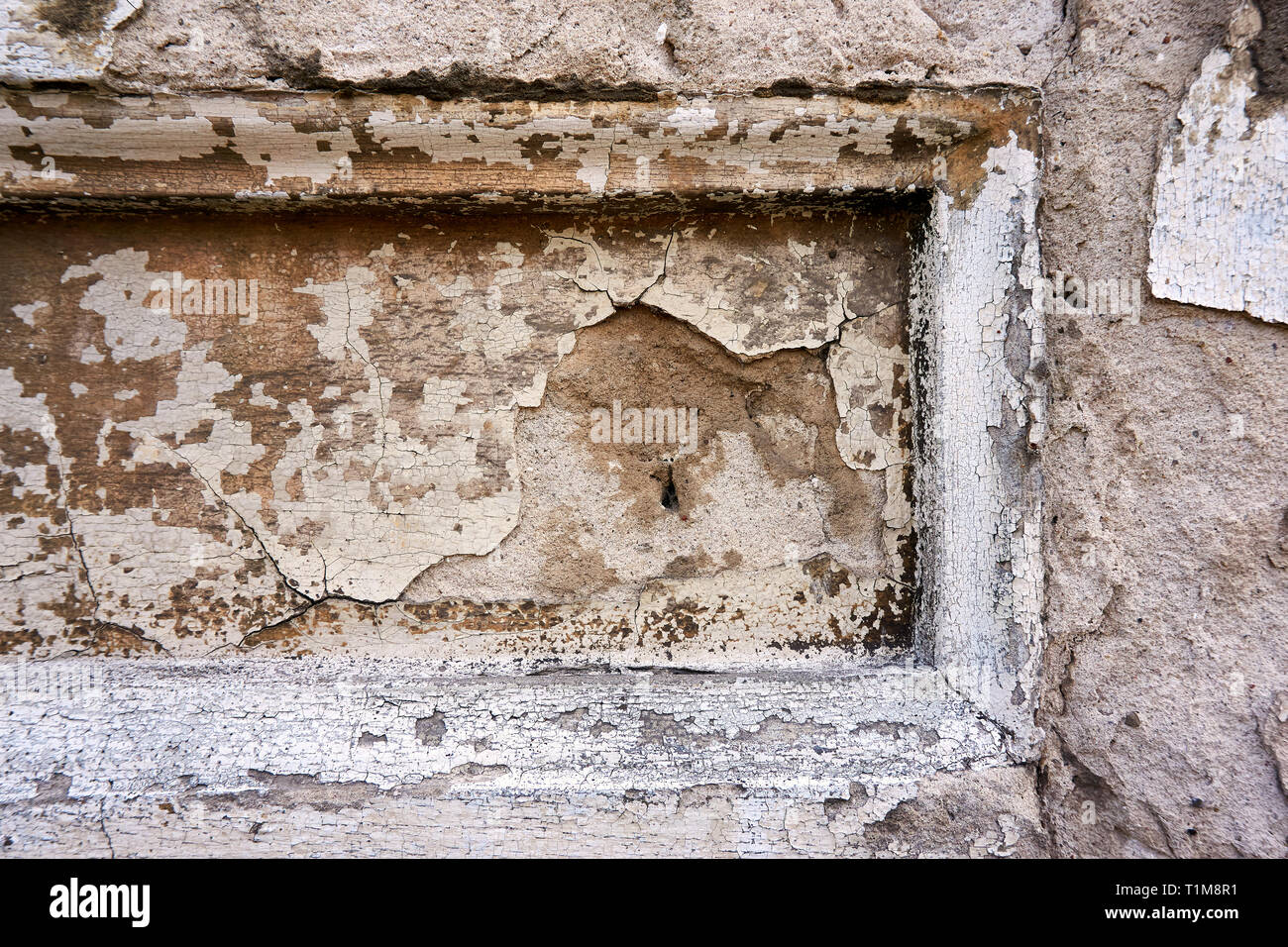 cracked color on a wall outside Stock Photo - Alamy