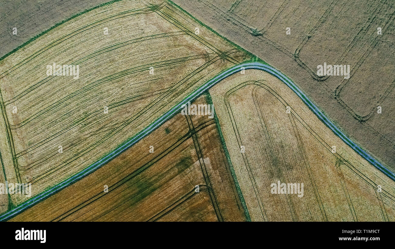 Drone point of view rural farmland crops, Bayern, Germany Stock Photo ...