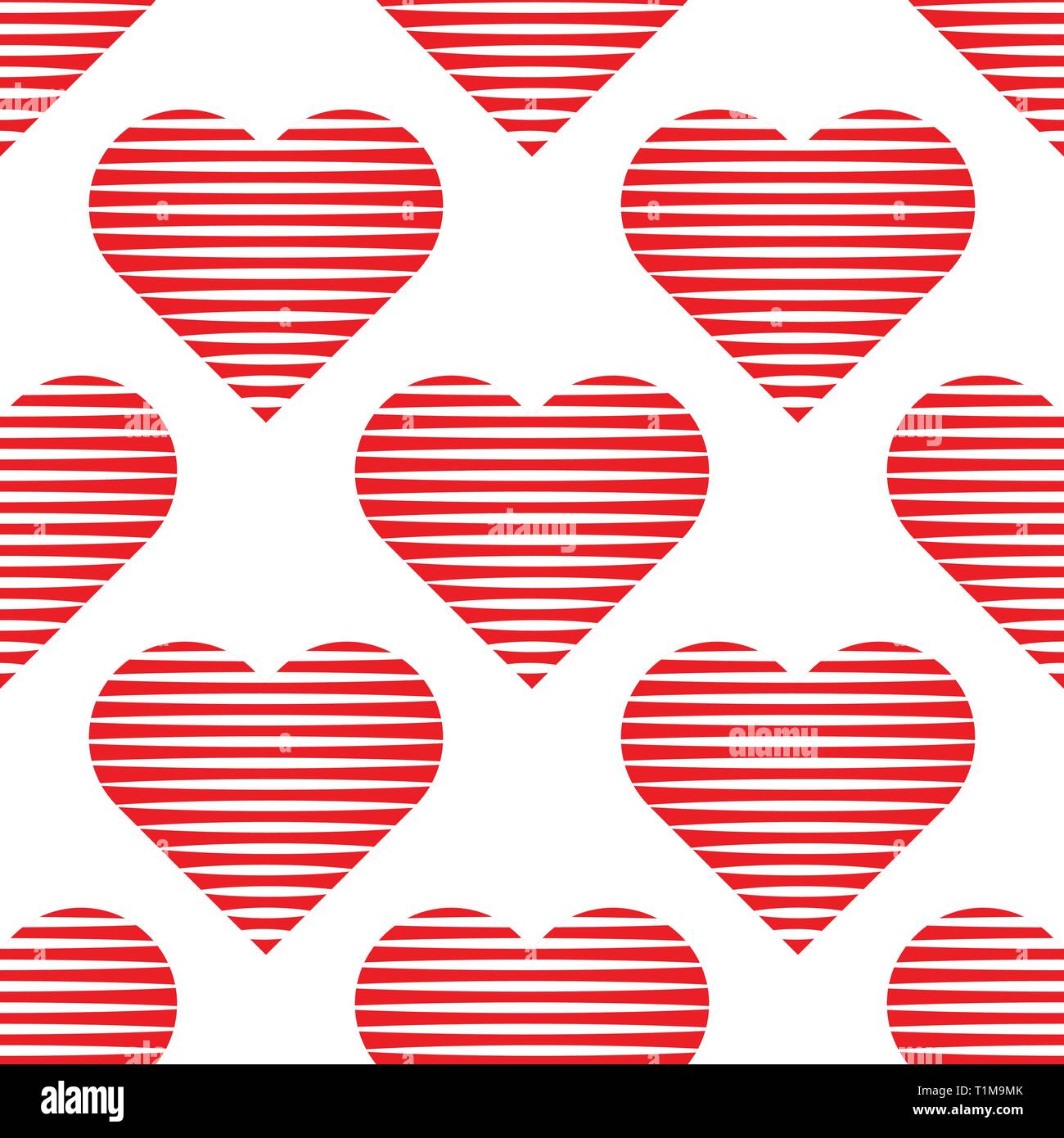 Heart seamless consist of line textured patterns. Modern trendy Vector ...