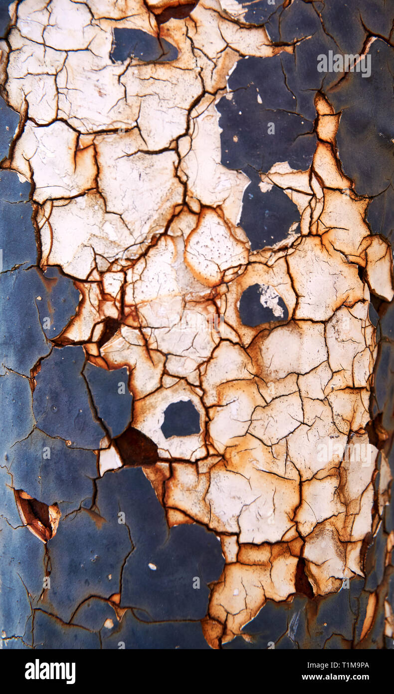 cracked color on a wall outside Stock Photo - Alamy