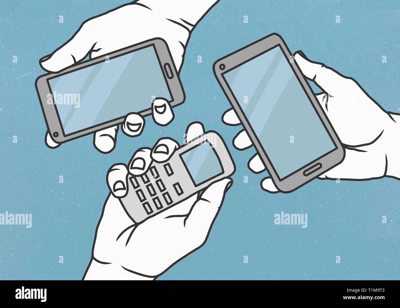 Comparing phones hi-res stock photography and images - Alamy