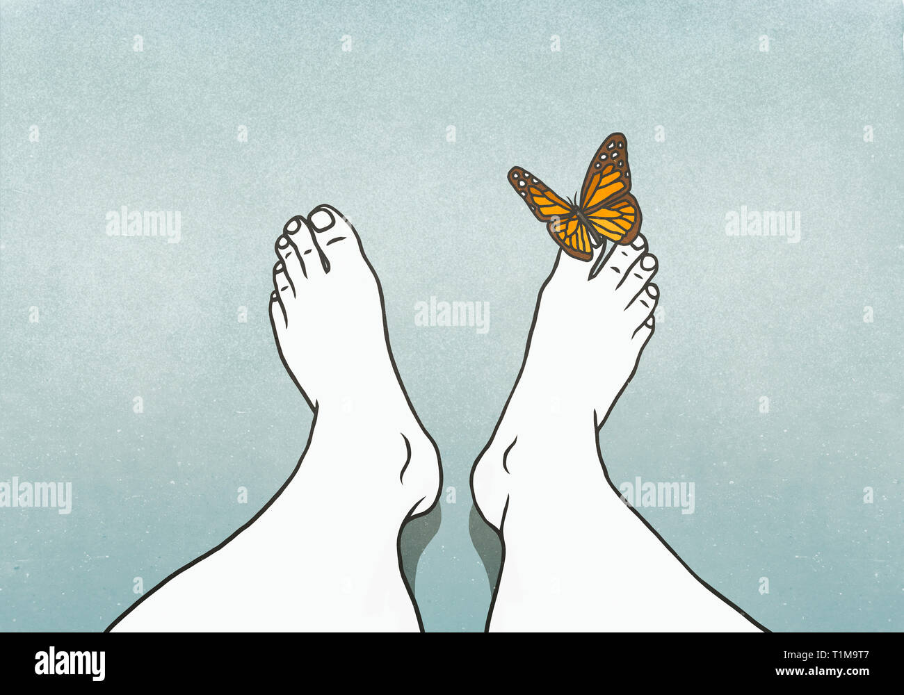 Barefoot landing hi-res stock photography and images - Alamy