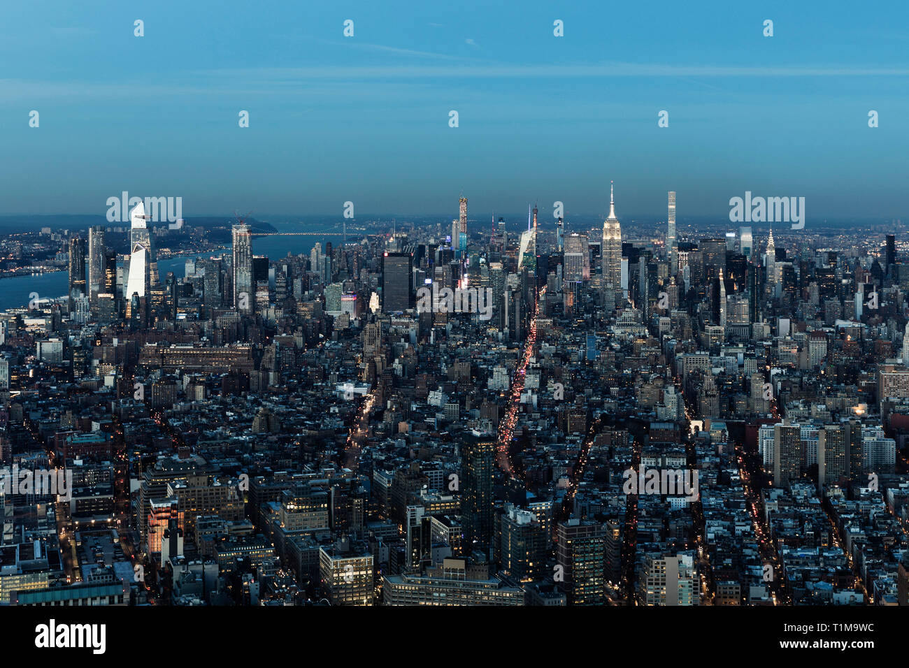 Scenic cityscape view, New York City, New York, USA Stock Photo - Alamy