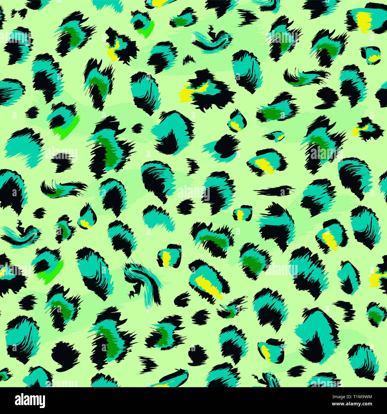 Leopard skin Seamless. Flat and solid color style Stylized Spotted ...