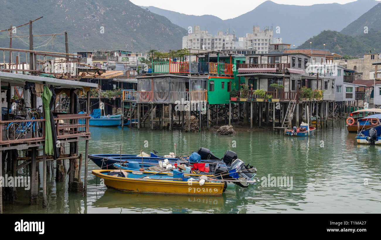 Hong kong tai o lantau island fishing village stilt house hi-res stock ...