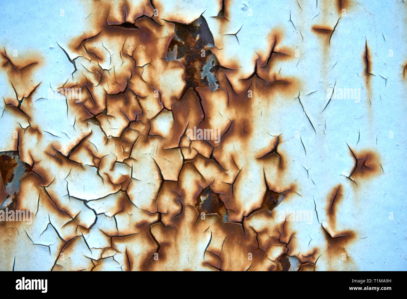 cracked color on a wall outside Stock Photo - Alamy