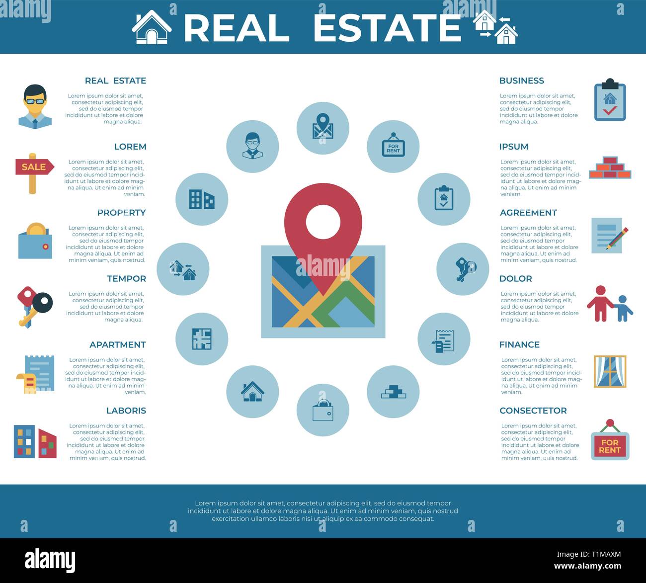 Real estate and housing property icons infographics, digital vector ...