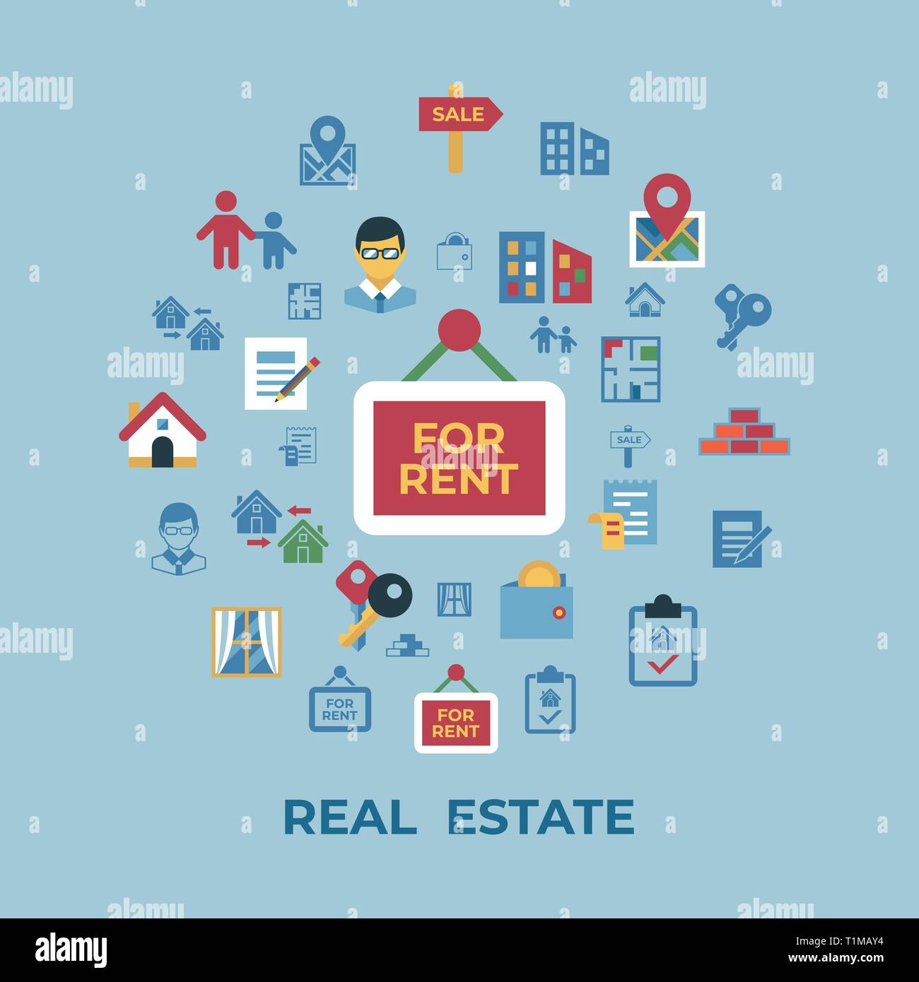 Real estate and housing property icons infographics, digital vector ...