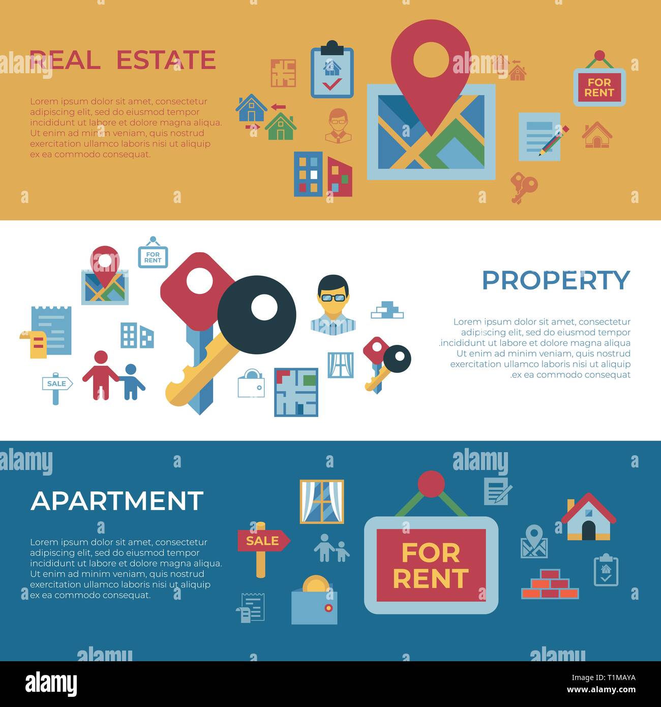 Real estate and housing property icons infographics, digital vector ...