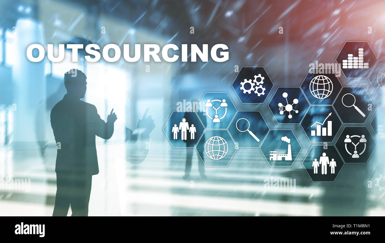 Outsourcing Human Resources. Global Business Industry Concept ...