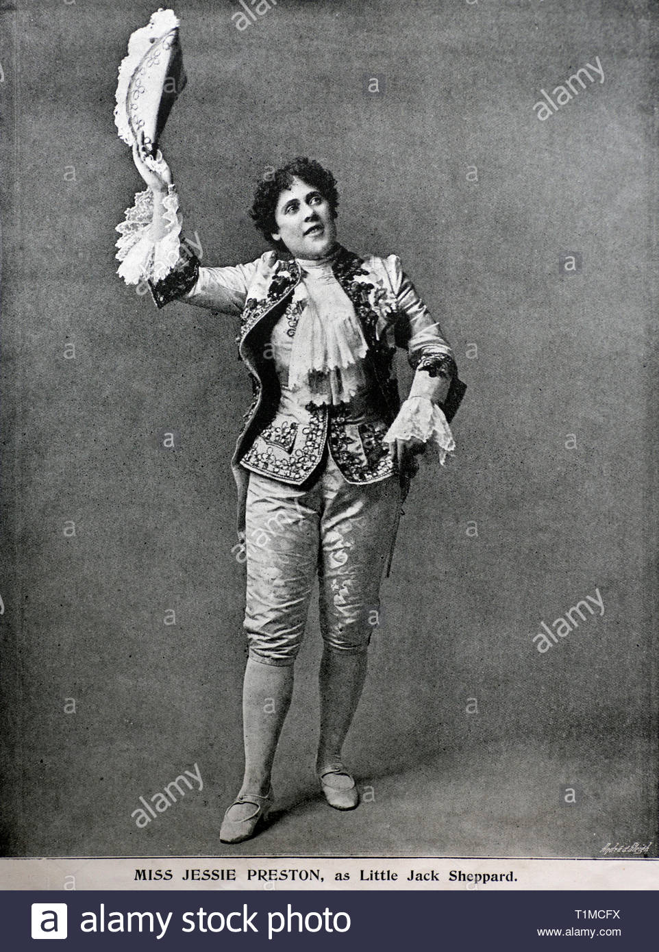 Jessie Preston portrait, stage actress, photograph from 1890s Stock ...