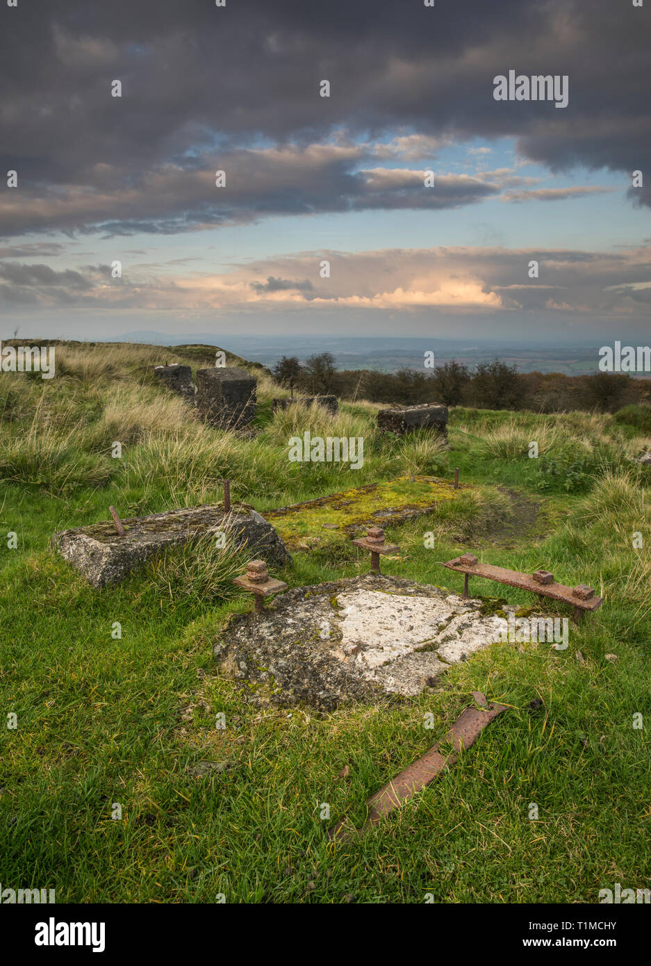 A view from near the summit of Abdon Burf on Brown Clee Hill, the ...
