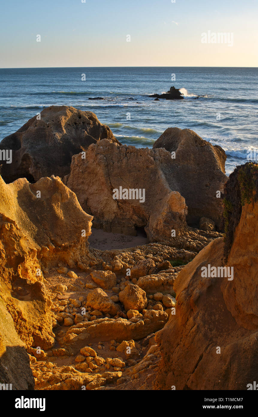 Gale Beach in Albufeira. Algarve, Portugal Stock Photo - Alamy