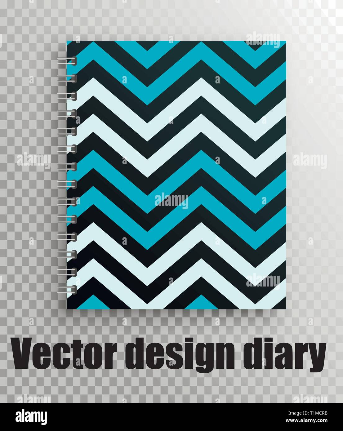 Stylish vector mockup diary notebook layout - geometry print pattern ...