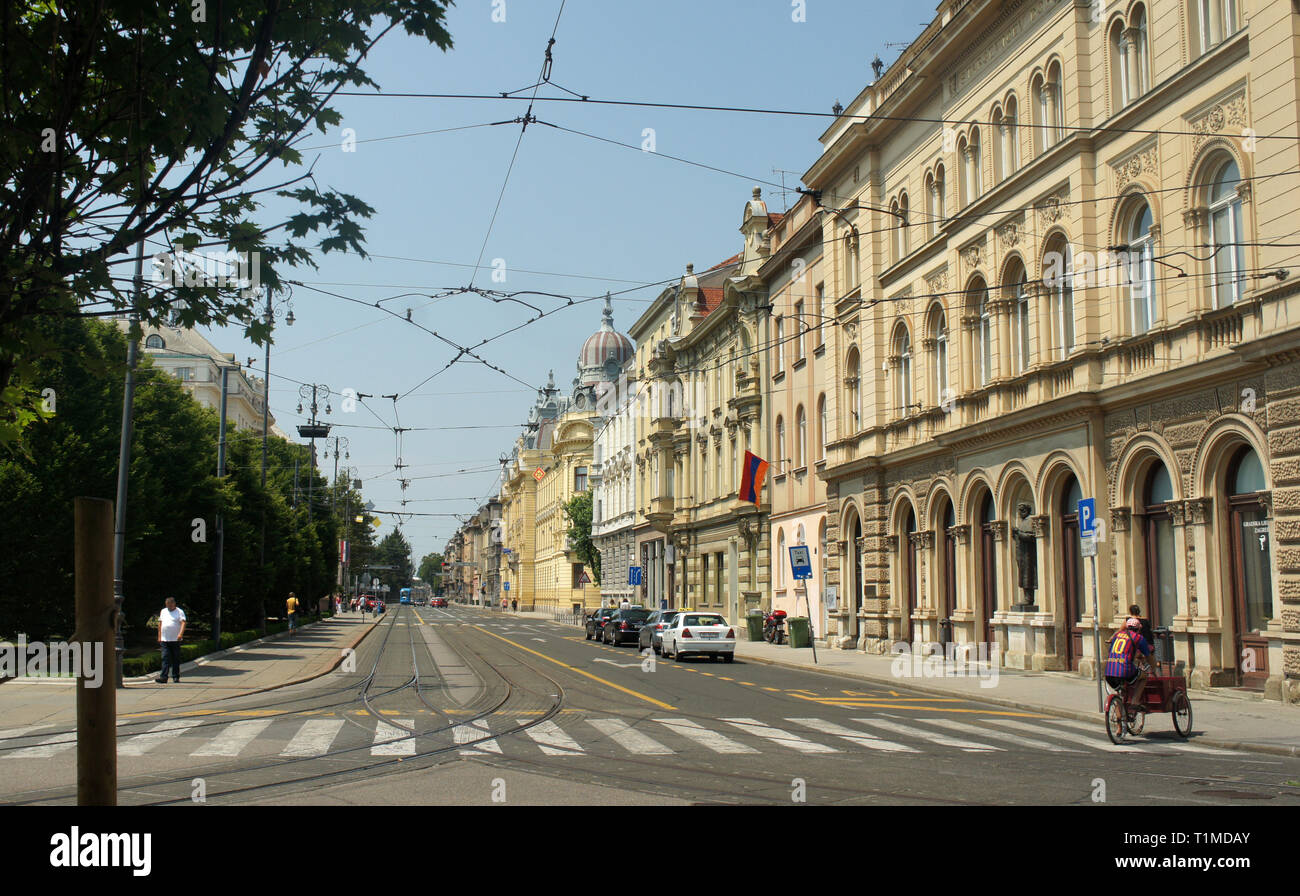 View of old town street, beautiful architecture, sunny day Stock Photo ...