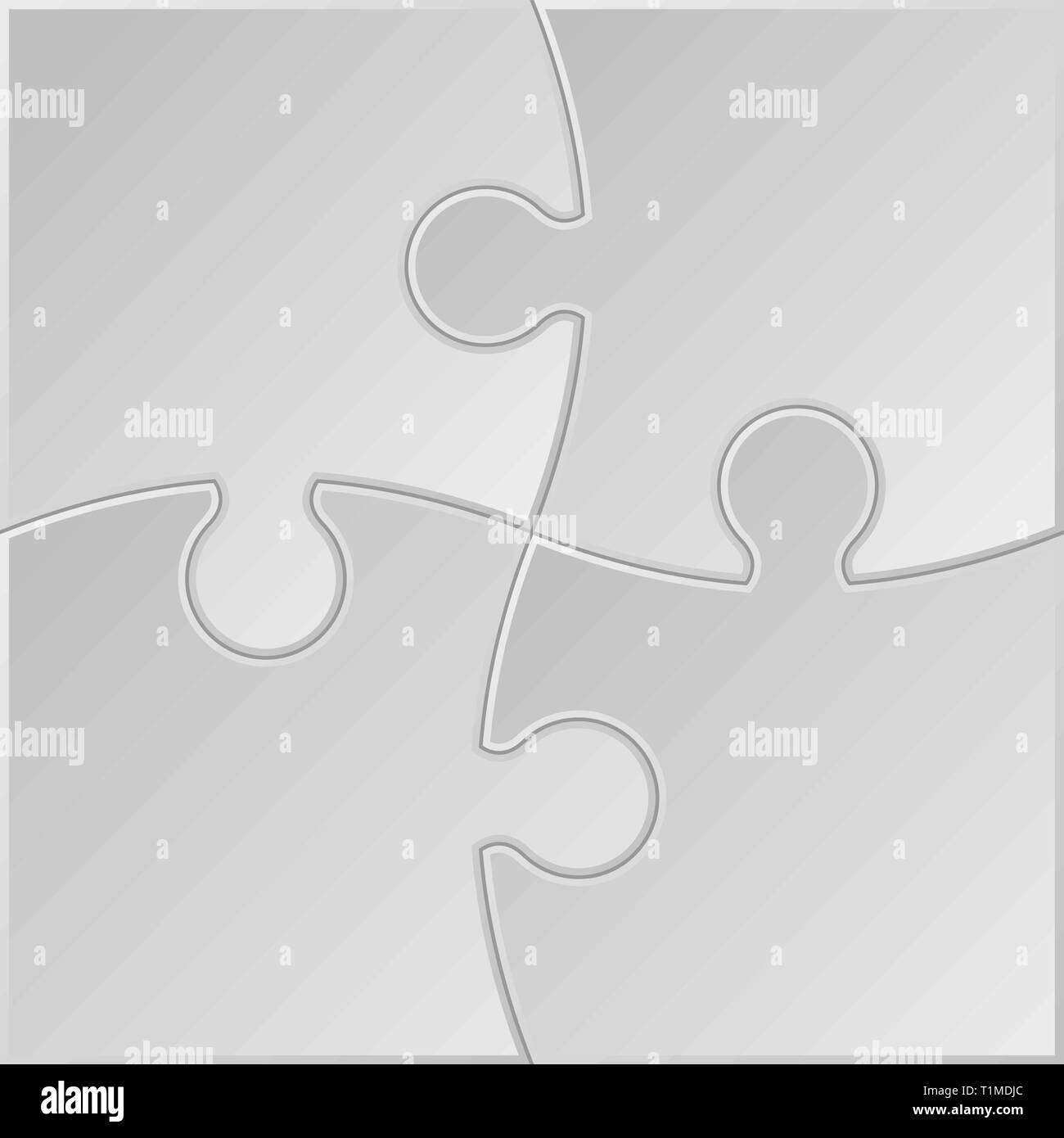 Puzzle pieces one solution Black and White Stock Photos & Images - Alamy