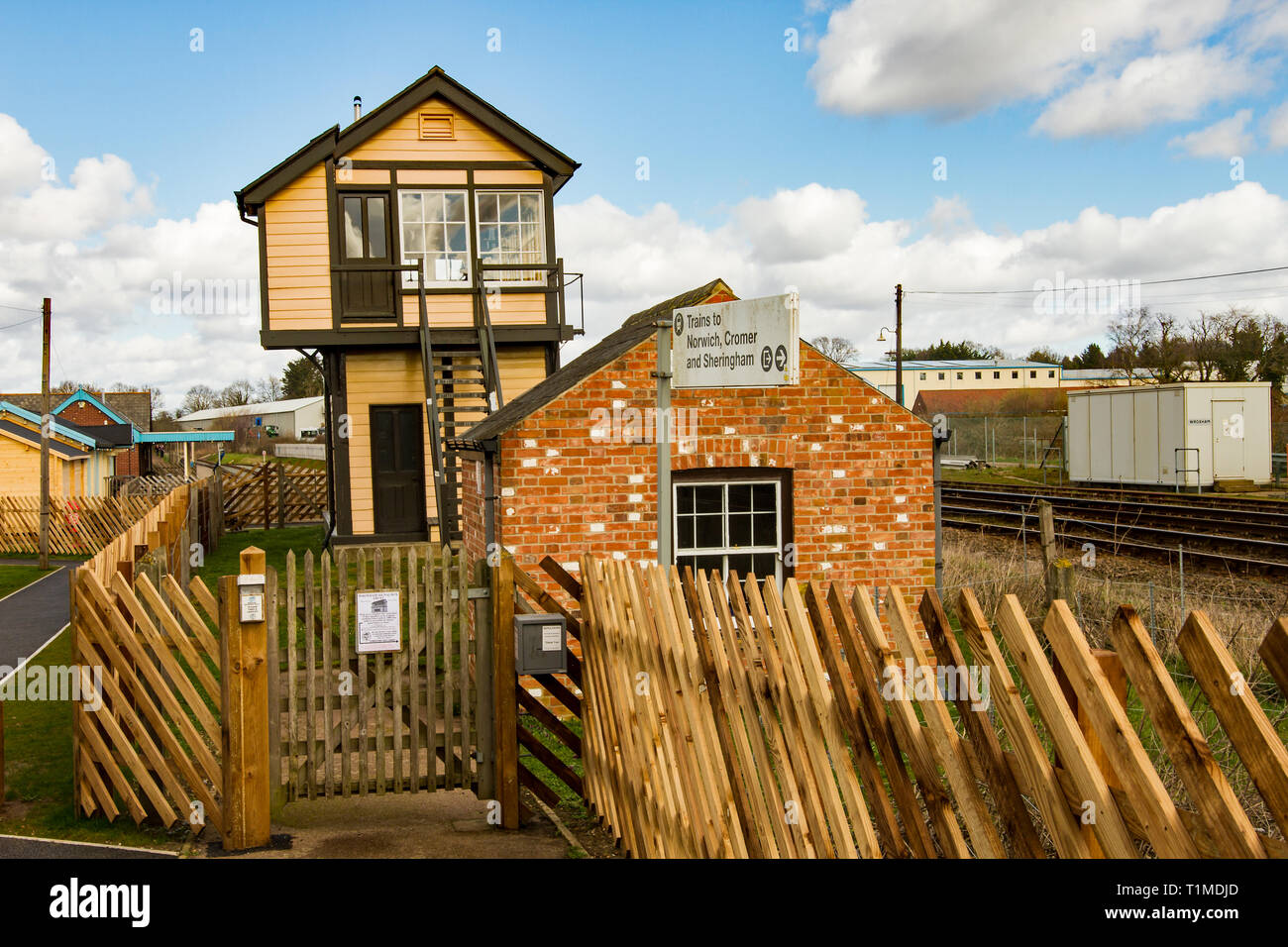 The signal house on the Bittern Line at Wroxham and Hoveton railway ...