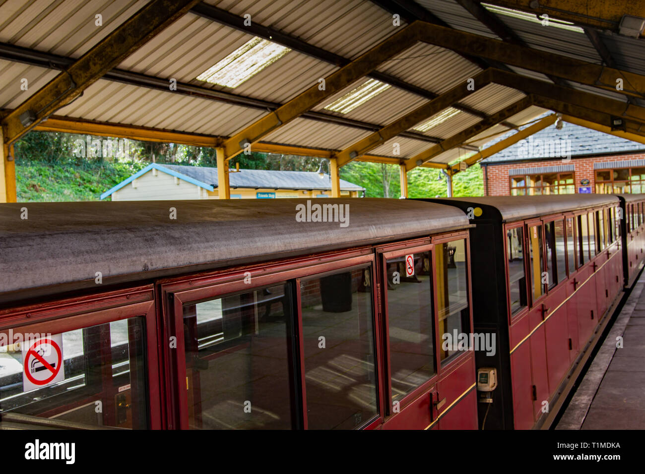 The standard railway carriages on the Bure Valley railway line parked ...