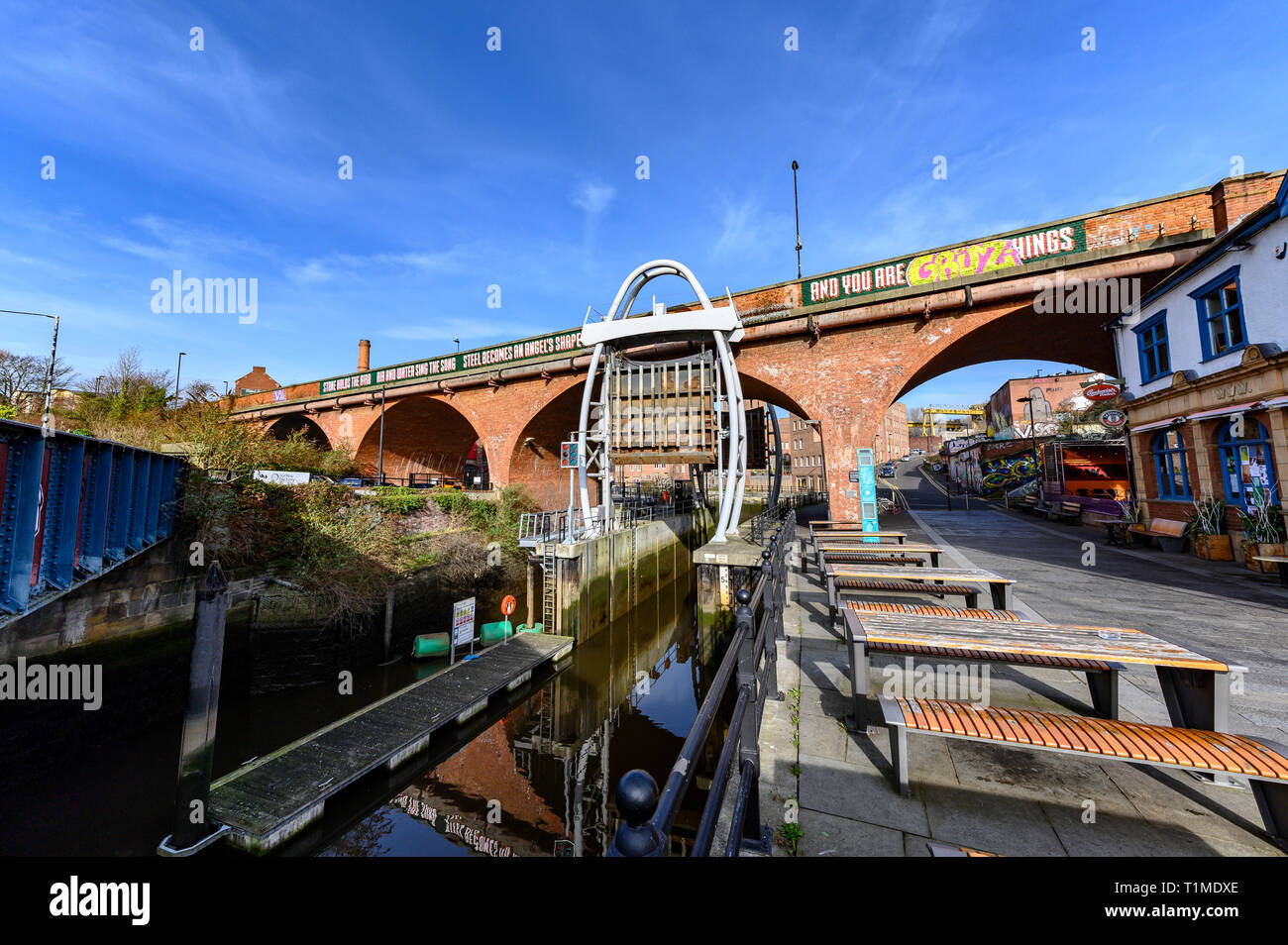 River Ouseburn Barrage, Newcastle upon Tyne, UK Stock Photo - Alamy