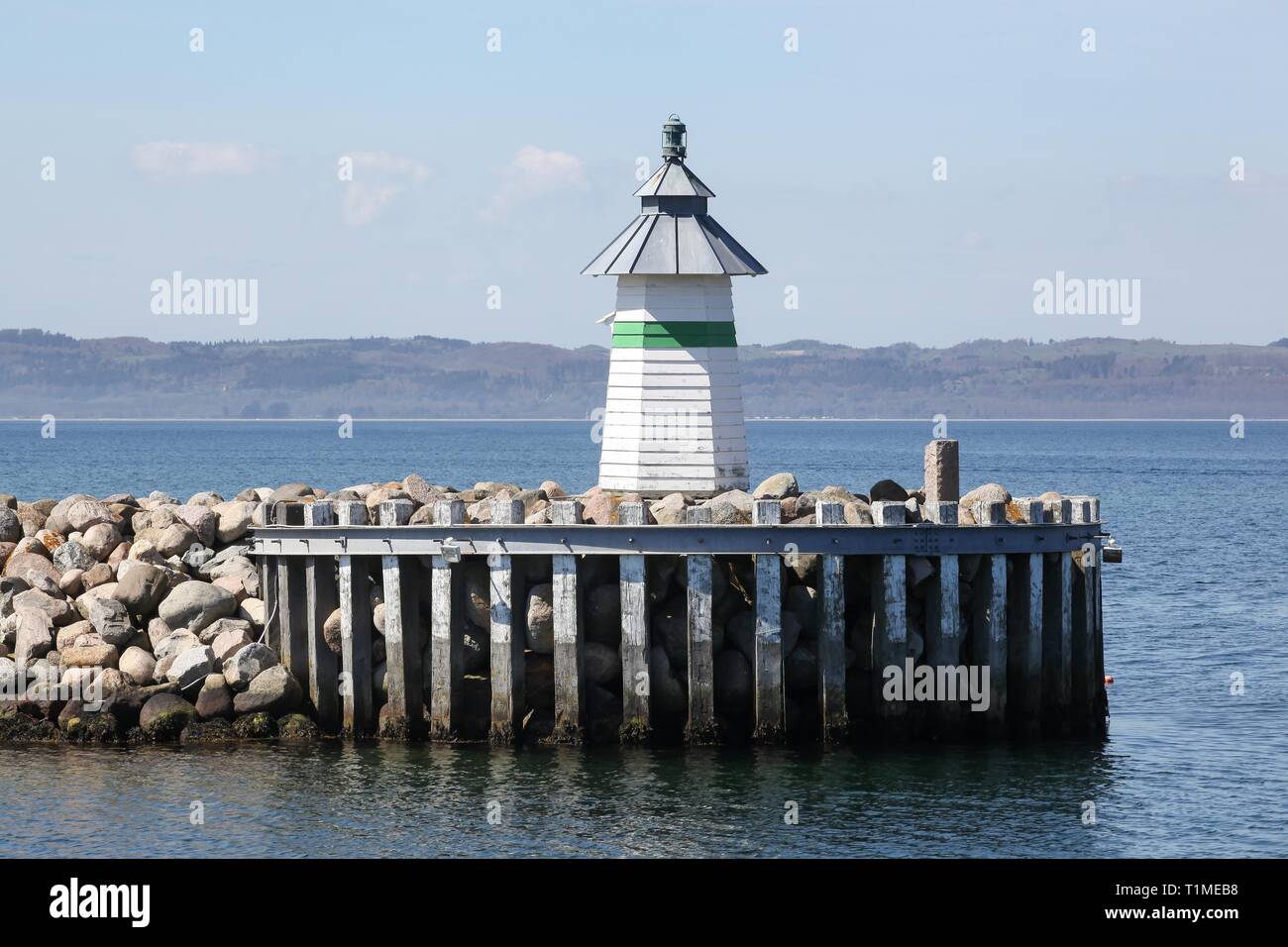 Harbor and lighthouse of Ebeltoft in Denmark Stock Photo - Alamy