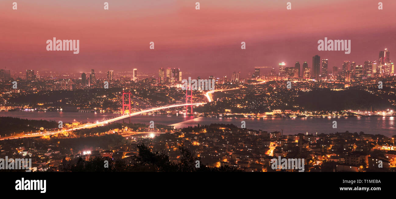 Istanbul Bosporus Bridge on sunset Stock Photo - Alamy