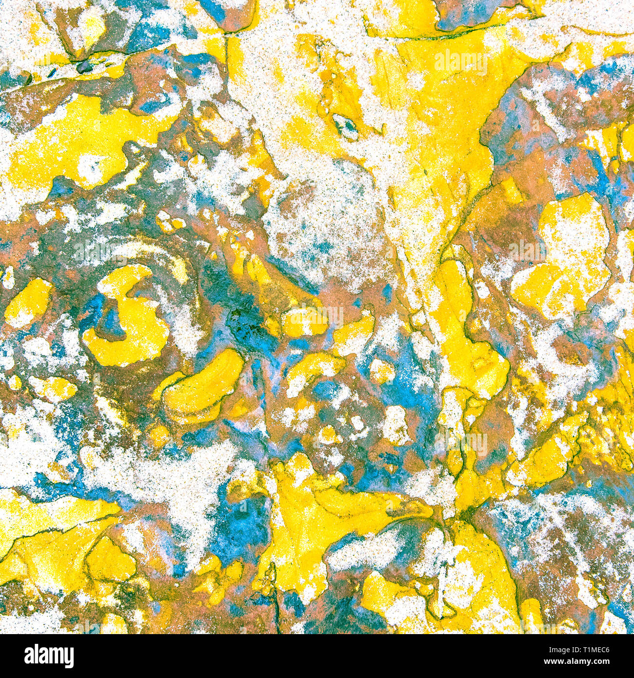 Colourful sedimentary rocks formed by the accumulation of sediments ...