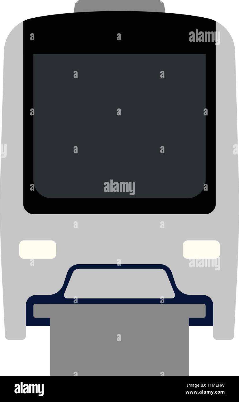 Monorail icon front view. Flat color design. Vector illustration Stock ...