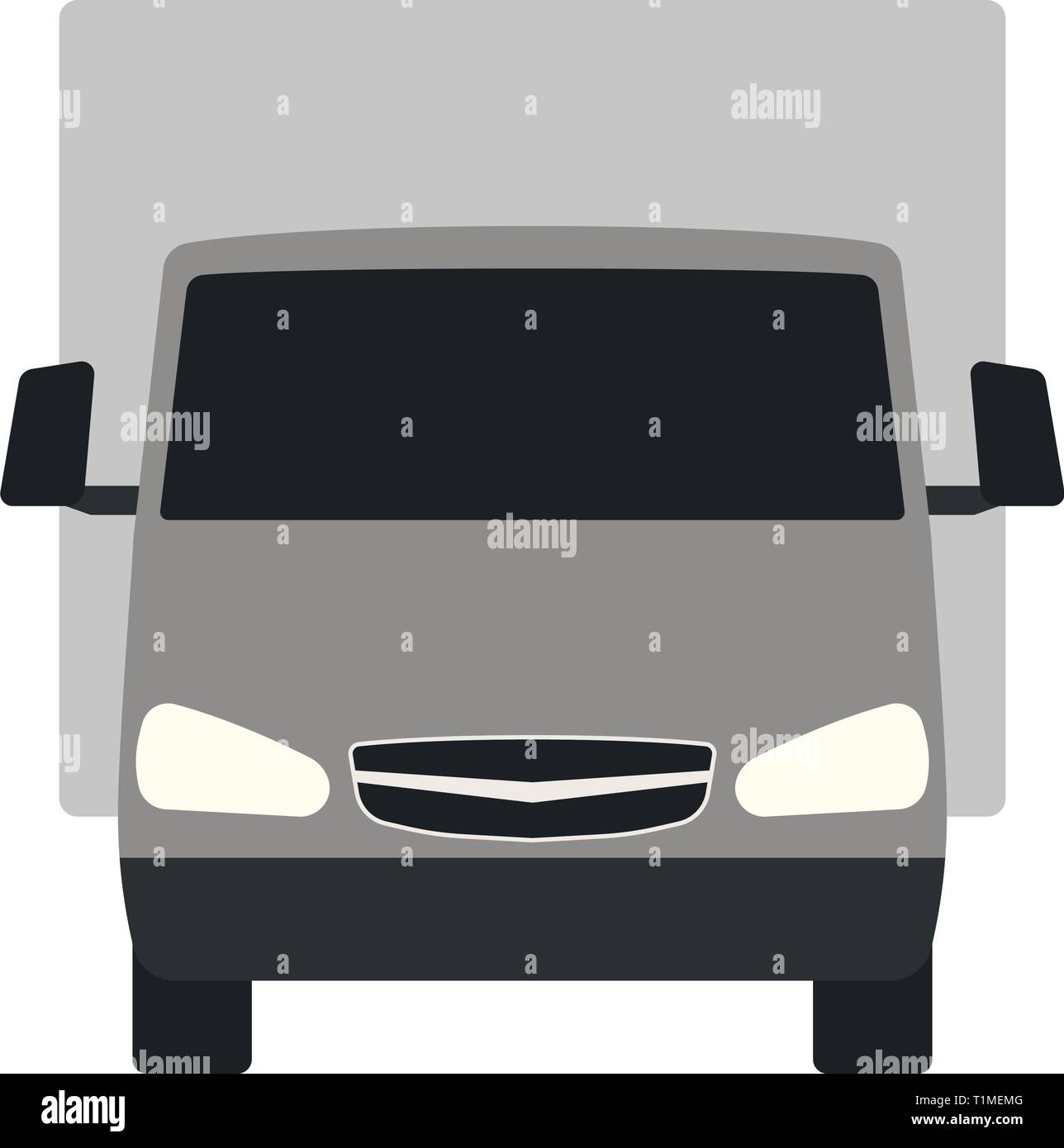 Van truck icon front view. Flat color design. Vector illustration Stock ...