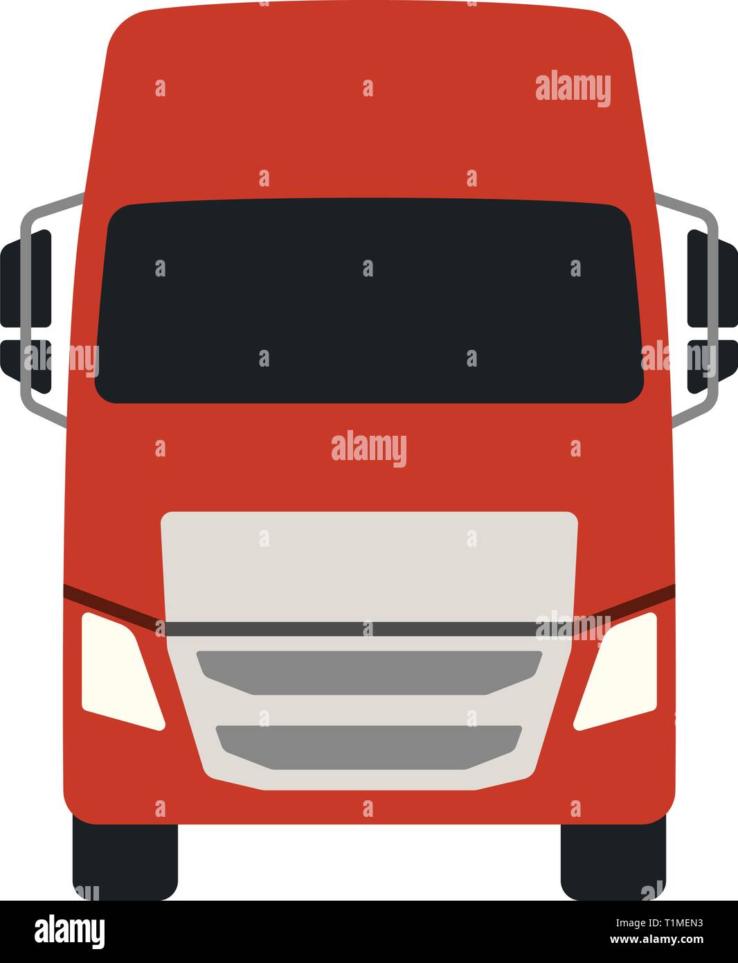 Truck icon front view. Flat color design. Vector illustration Stock ...