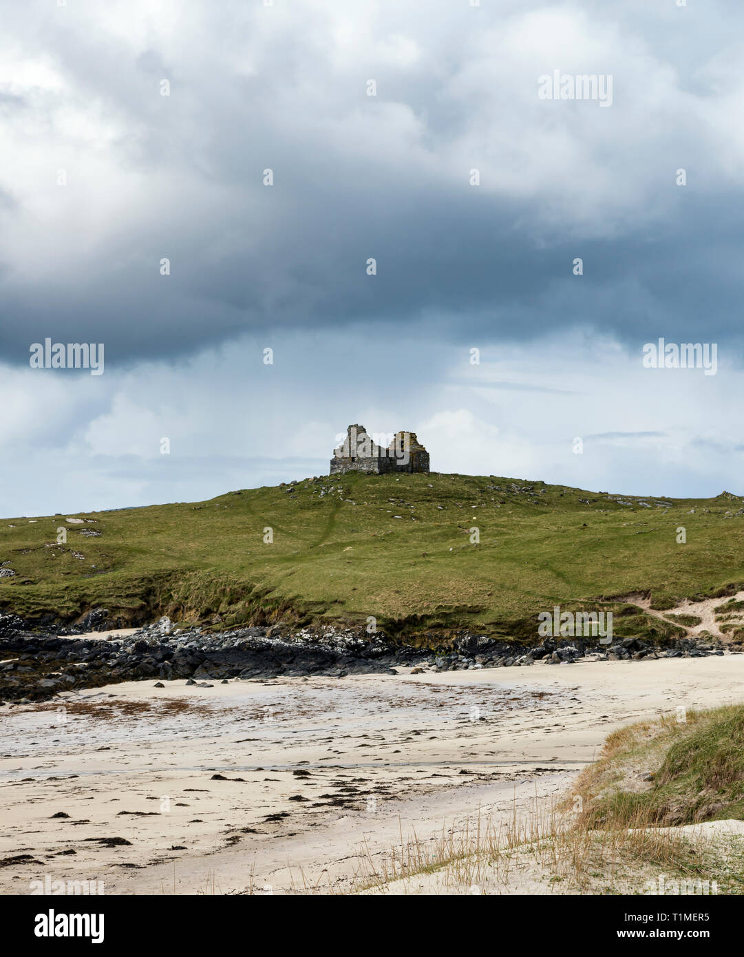 The remains of St. Rufus's chapel at Rudh'an Teampuill on the Isle of ...