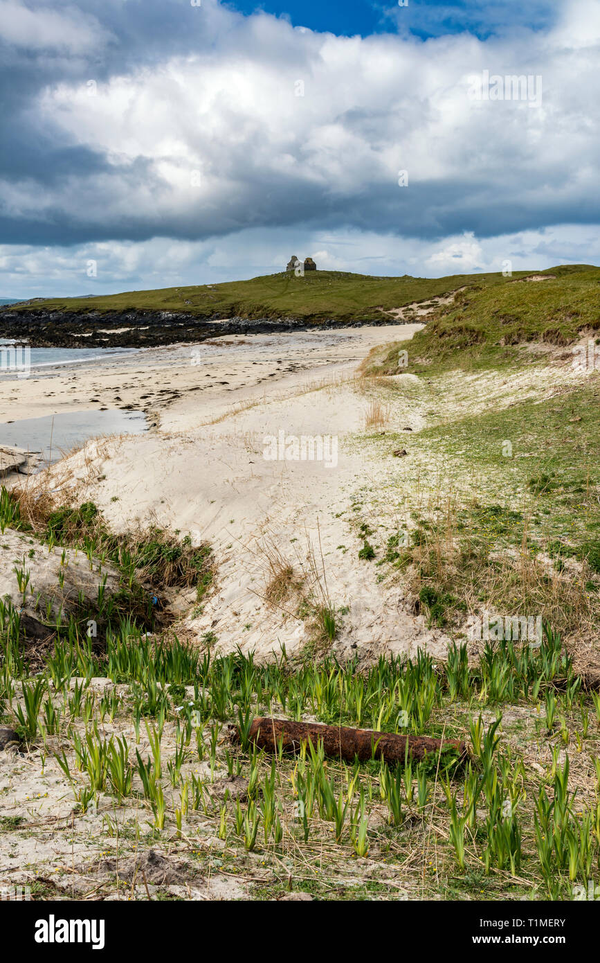 The remains of St. Rufus's chapel at Rudh'an Teampuill on the Isle of ...