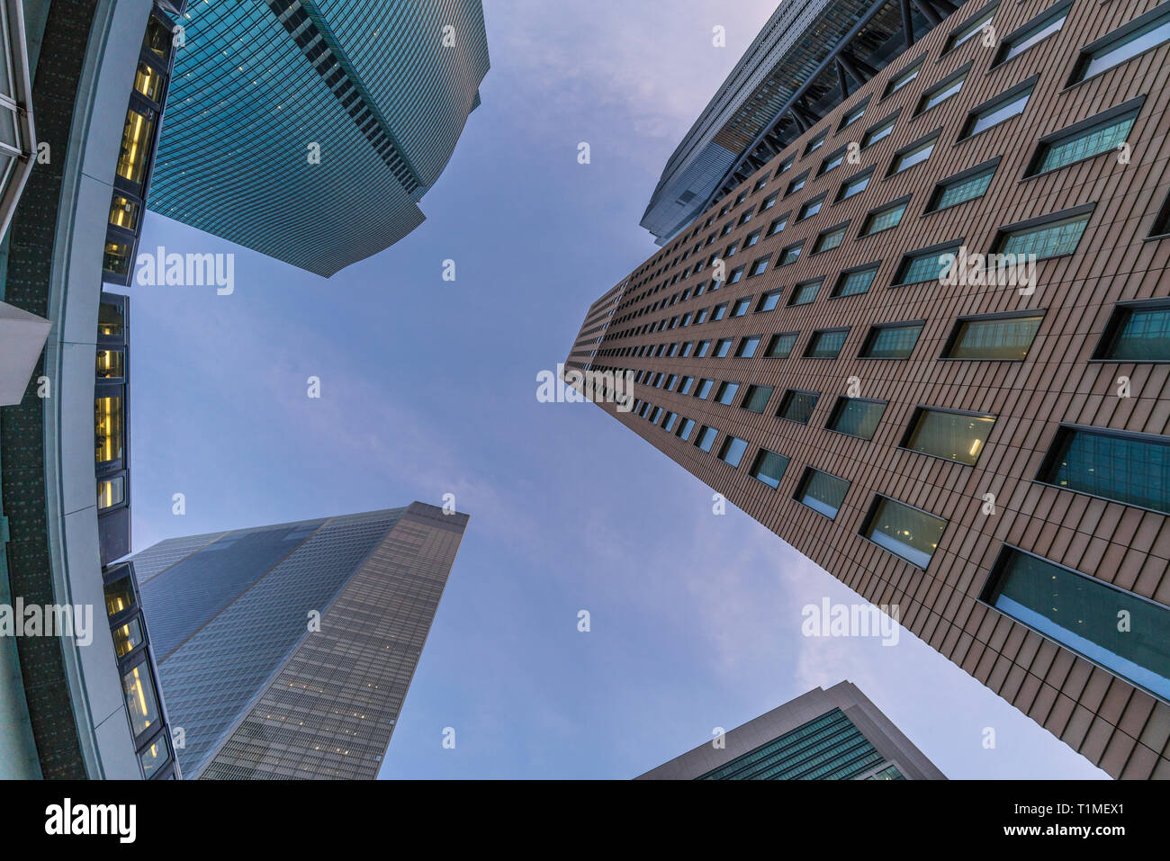 High-Rise buildings in Tokyo near Higashi-Shimbashi Area. Minato Ward ...