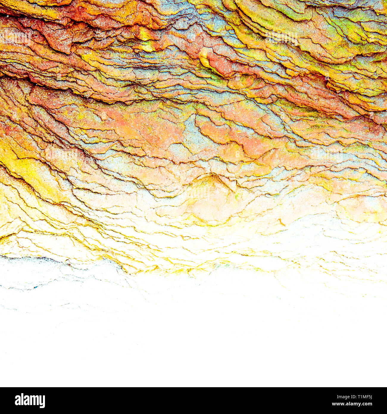 Colourful sedimentary rocks formed by the accumulation of sediments ...