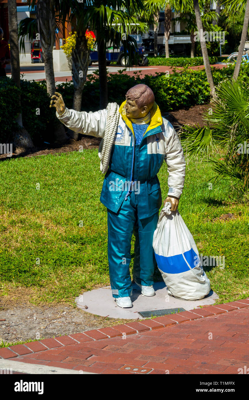 Statue of "Warf Rat" at Key West, a U.S. island city, is part of the ...