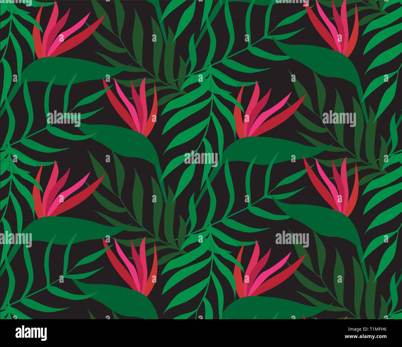 Leaves semless pattern. Tropical, herbs background. Green grass texture ...
