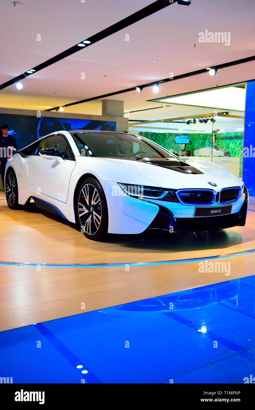 New BMW i8 sports-car. The i8 is an intelligent lightweight constructed ...