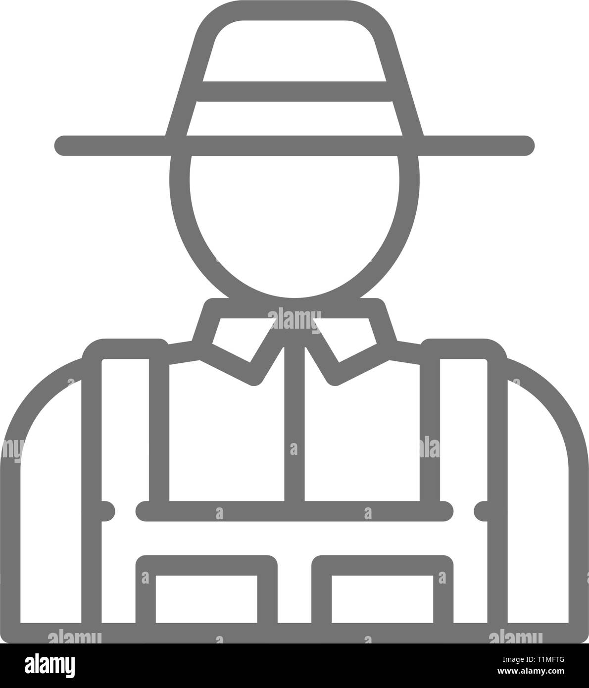 Farmer, agriculture, gardening line icon Stock Vector Image & Art - Alamy