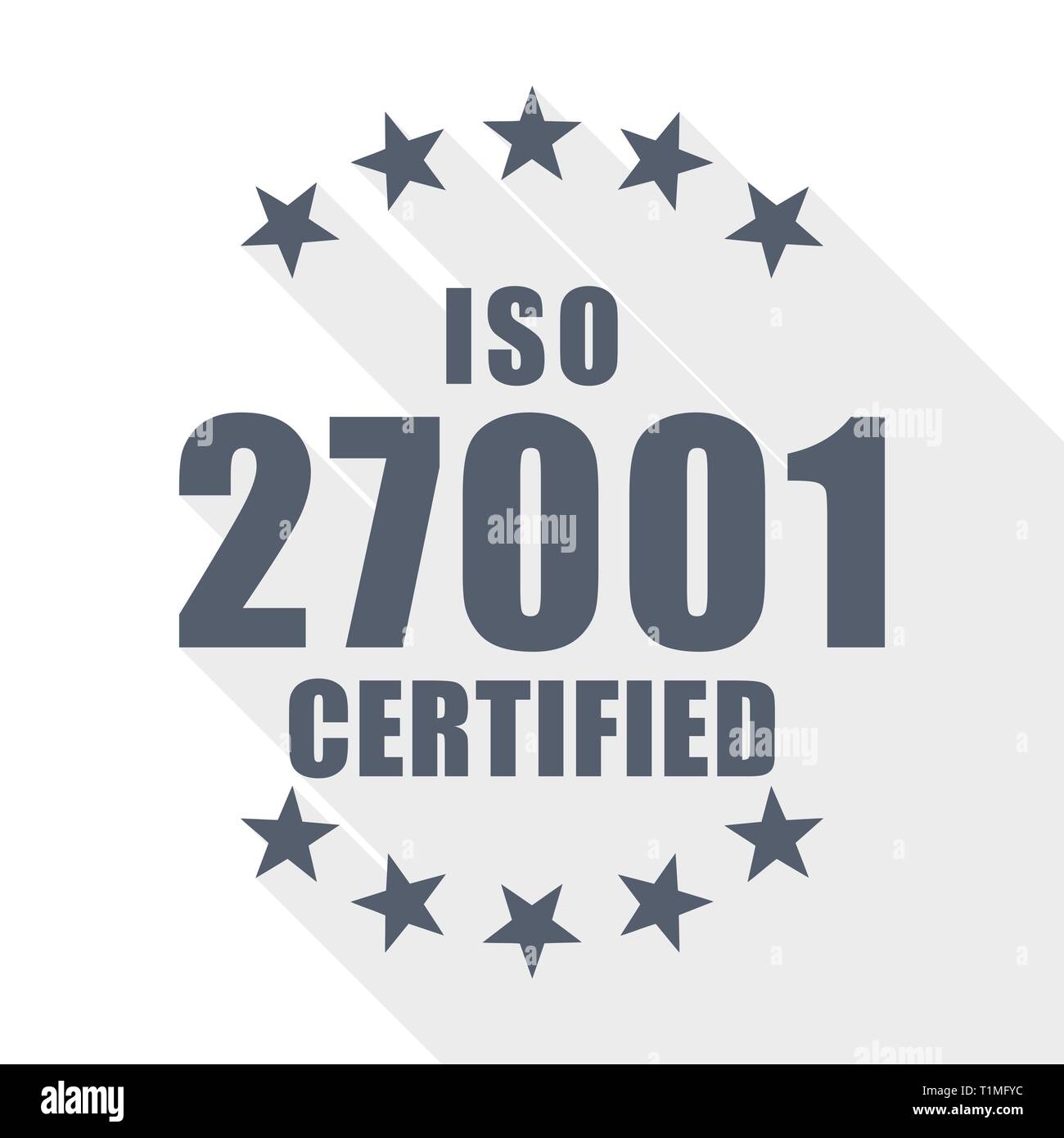 Iso 27001 certificate icon, vector illustration Stock Vector Image ...