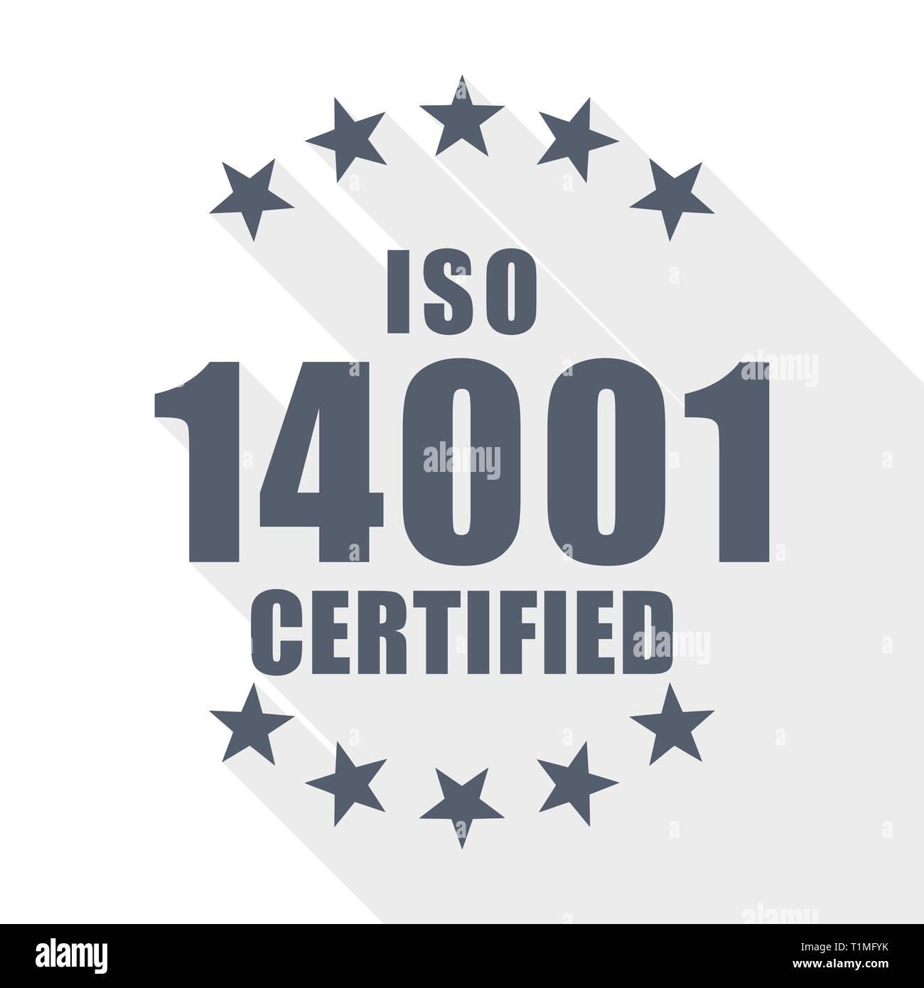 Iso 14001 certificate icon, vector illustration Stock Vector Image ...